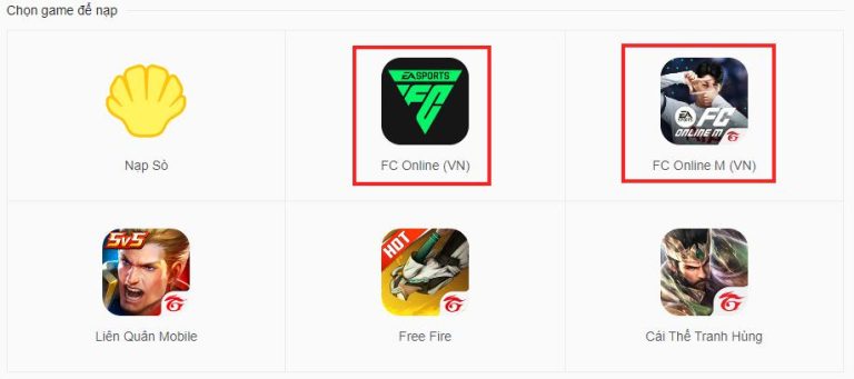 WELCOME TO FC ONLINE – HƯỚNG DẪN NẠP FC/MC CHO FC ONLINE/FC ONLINE MOBILE