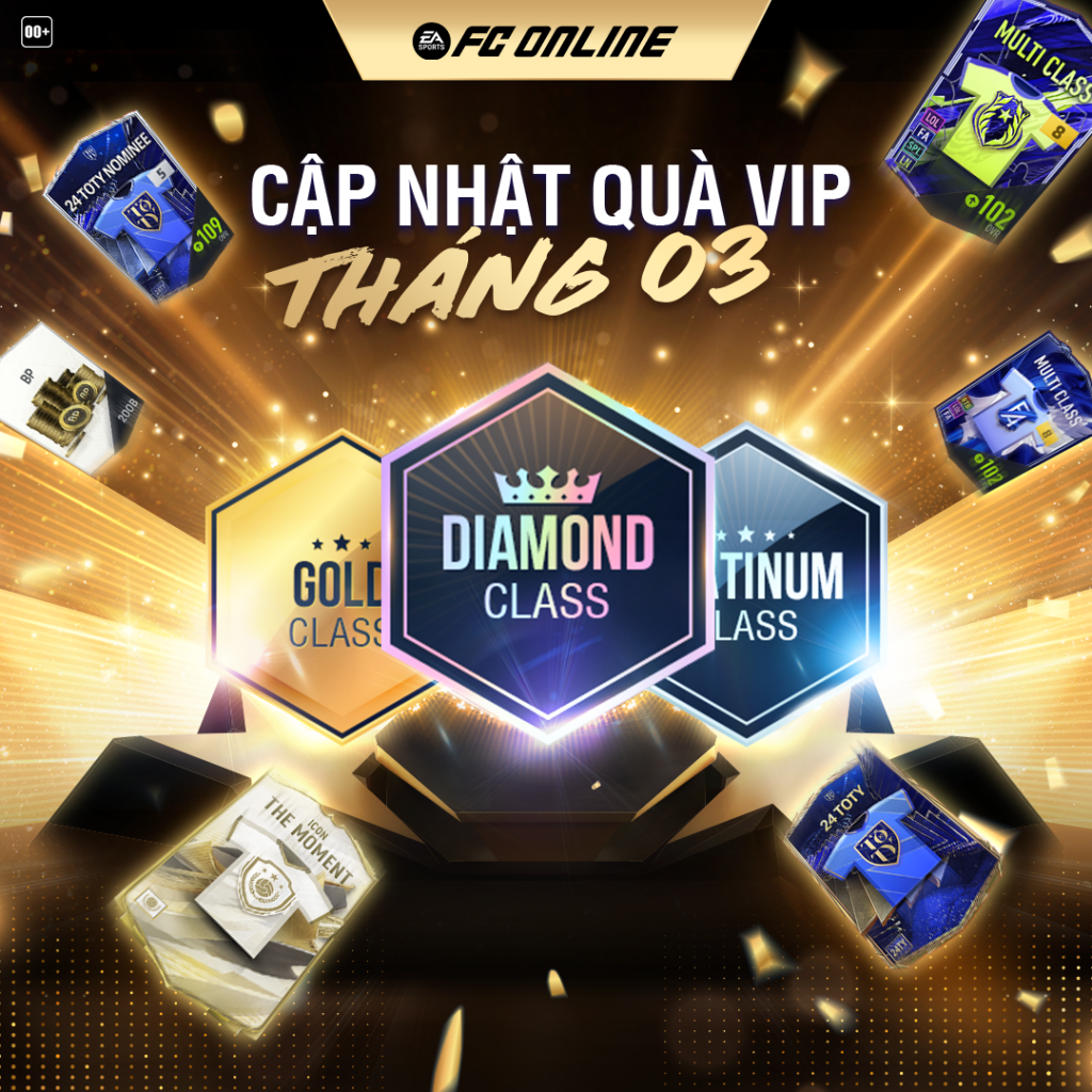 WELCOME TO FC ONLINE – Cập Nhật VIP Tháng 03.2024: Khởi Đầu Tháng Mới Với Loạt Quà VIP Cực Cháy