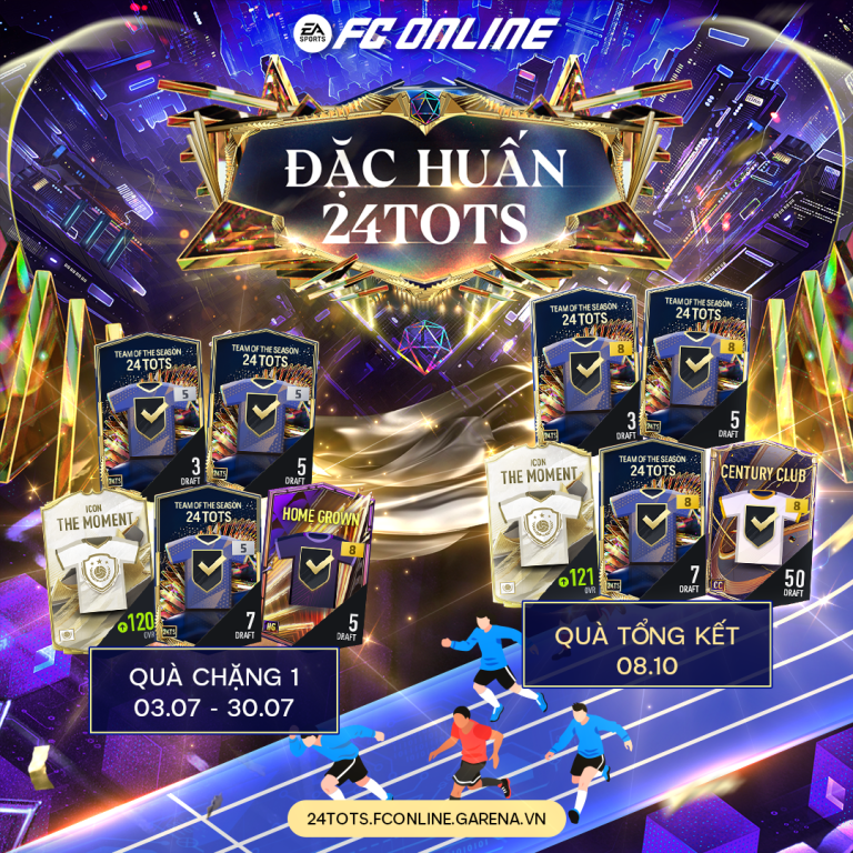 WELCOME TO FC ONLINE – [Đặc Huấn 24 TOTS] Cơ Hội Duy Nhất Sở Hữu Dàn Sao 24TOTS Mạ Vàng Giới Hạn