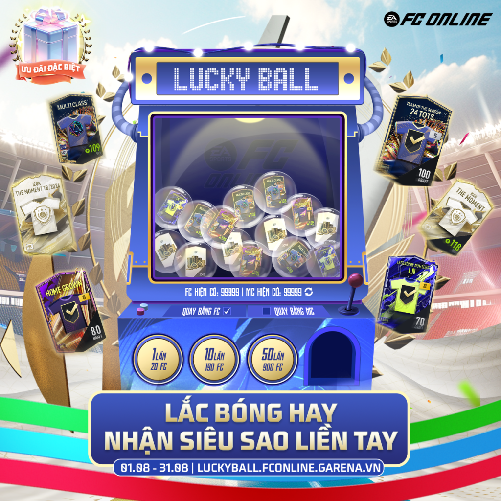 WELCOME TO FC ONLINE – [Lucky Ball T8] Lắc Bóng Hay – Nhận Siêu Phẩm HG, LN Mạ Vàng, 24TOTS Mạ ...